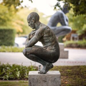 Crouching Man | Sculpture | by Anton Smit