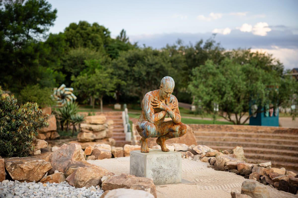 Crouching Man | Sculpture | by Anton Smit