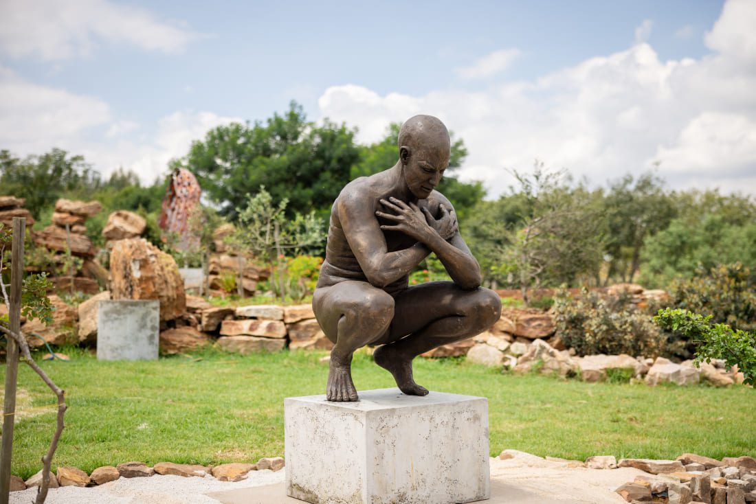 Crouching Man | Sculpture | by Anton Smit